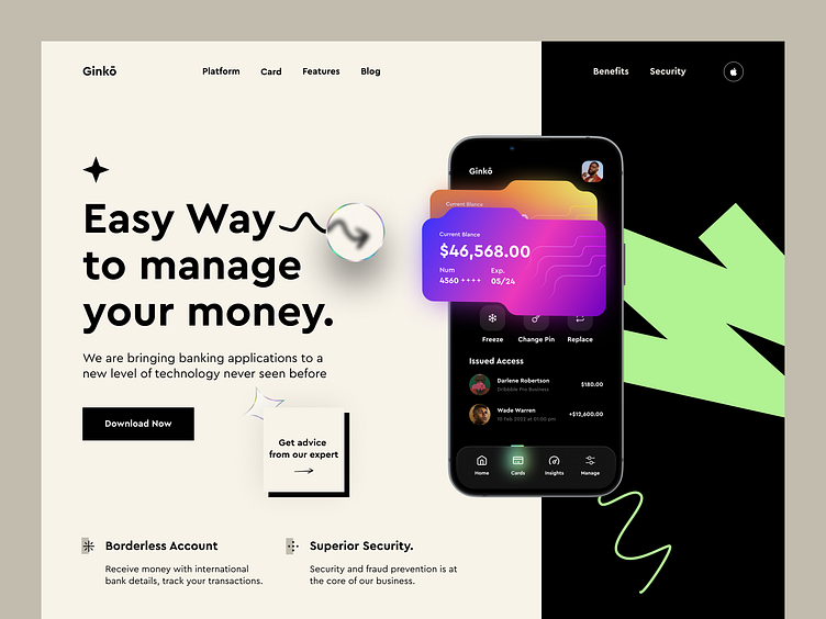 Ginko Banking Website. by Sajon for Orix Creative on Dribbble