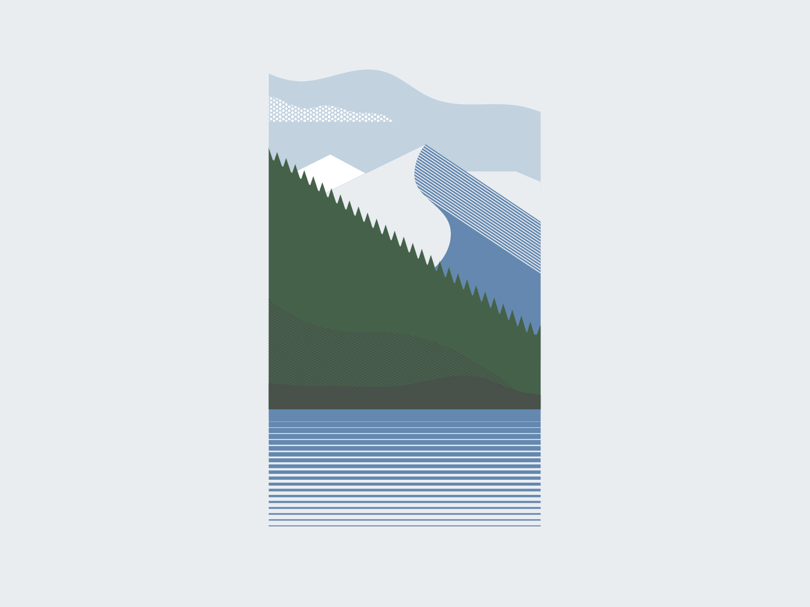Snowy Mountain by Jared Rauh on Dribbble