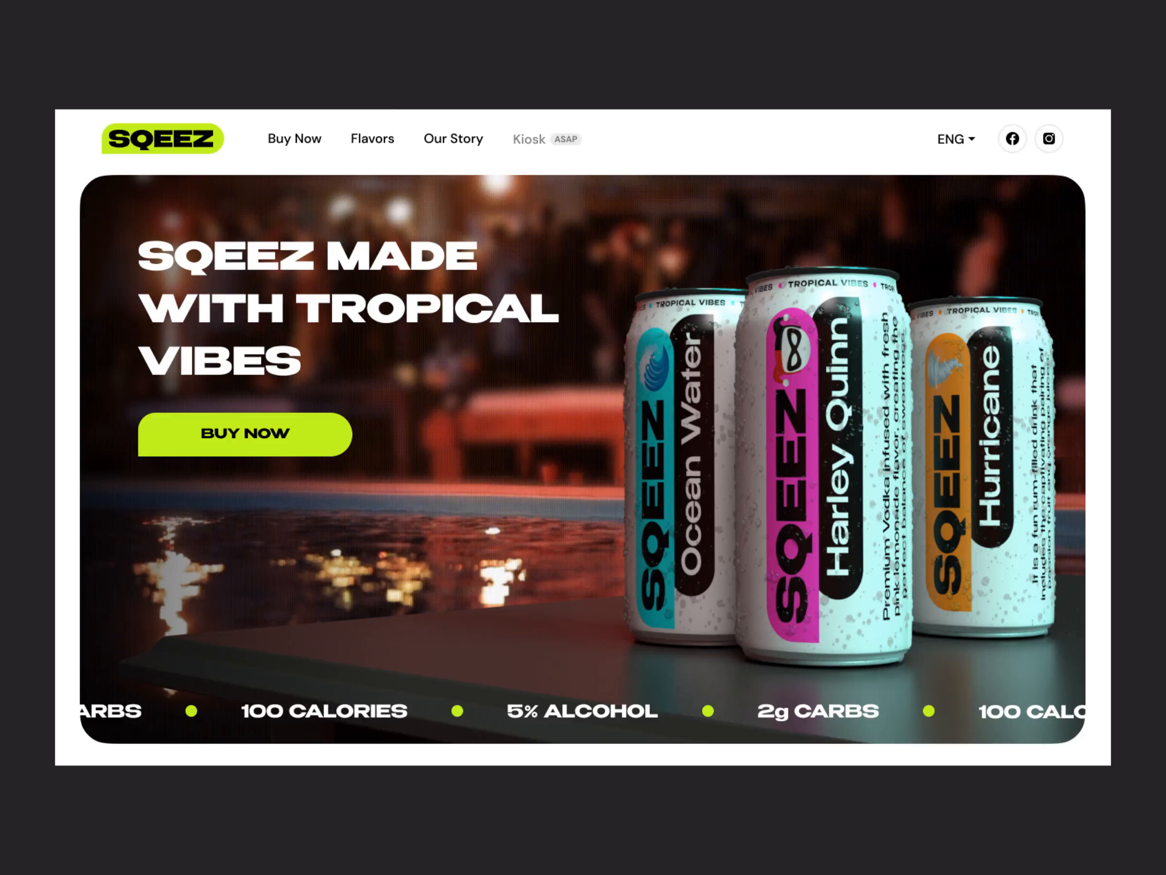 SQEEZ Cocktails Website & Branding by Honcharov Maxim on Dribbble