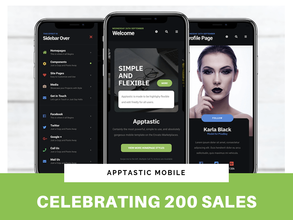 Apptastic Mobile | Celebrating 200 Sales! by Enabled on Dribbble