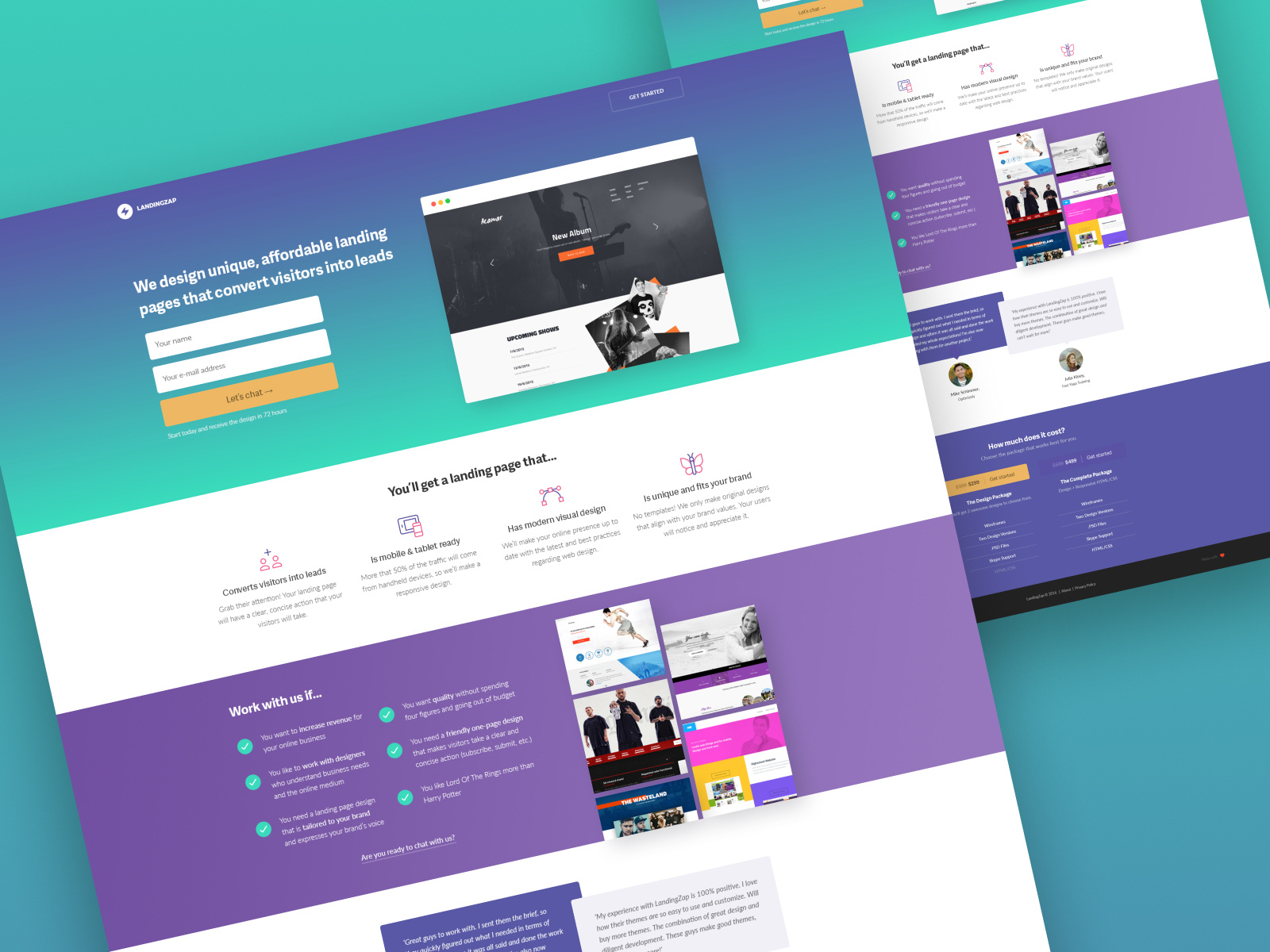 LZ Old Landing Page by Madalin Duca on Dribbble