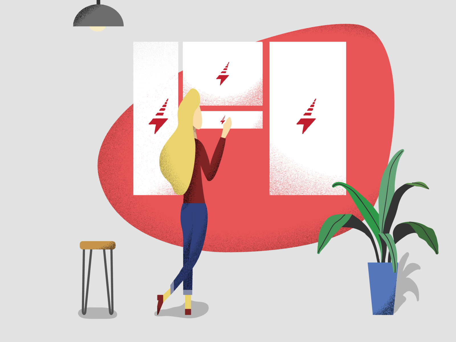 Thunder Creative Management Platform Illustration by Yuya Era on Dribbble