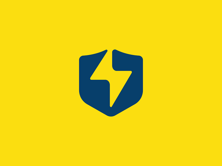 Bolt + Shield Logo Design by Dalius Stuoka on Dribbble