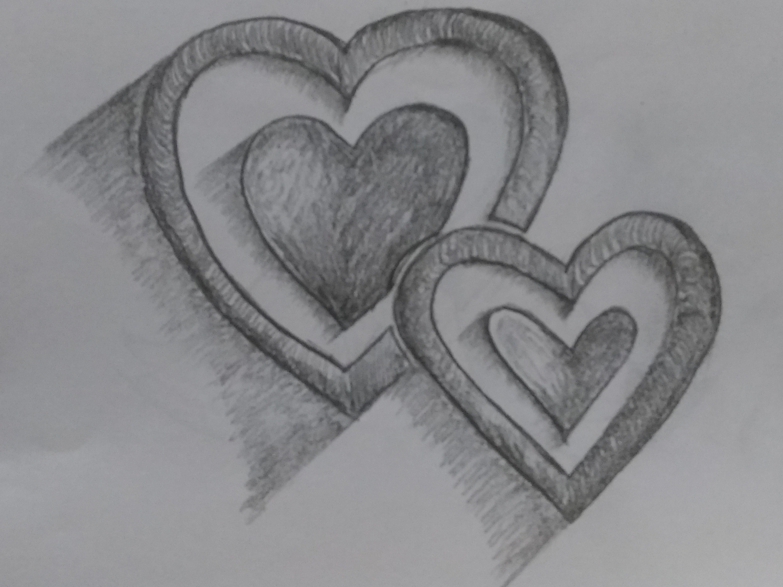 Love Heart Pencil Drawing
