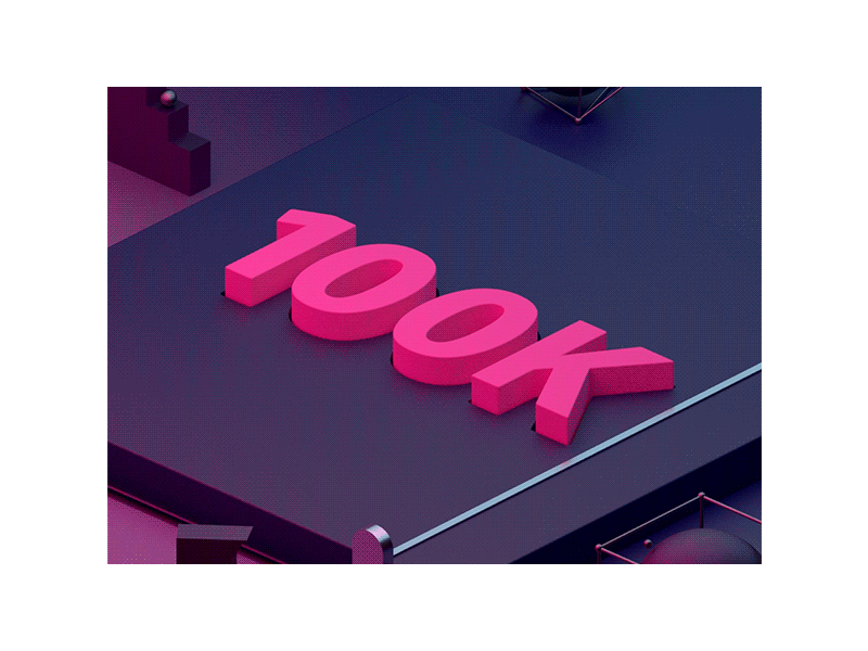 100k loop animation by Saba Khurtsidze on Dribbble