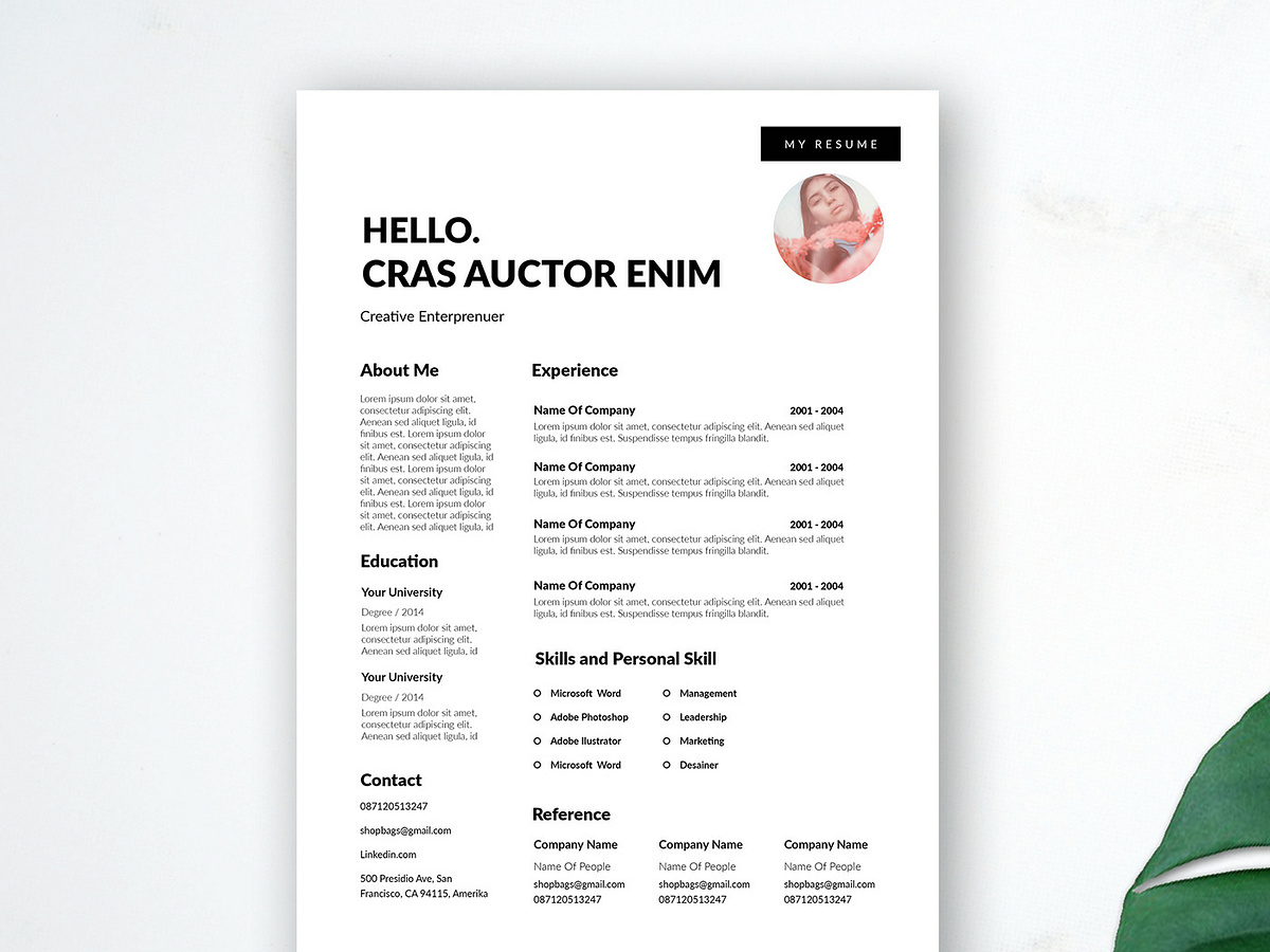 Free Simple Dynamic Resume Template by James Han on Dribbble