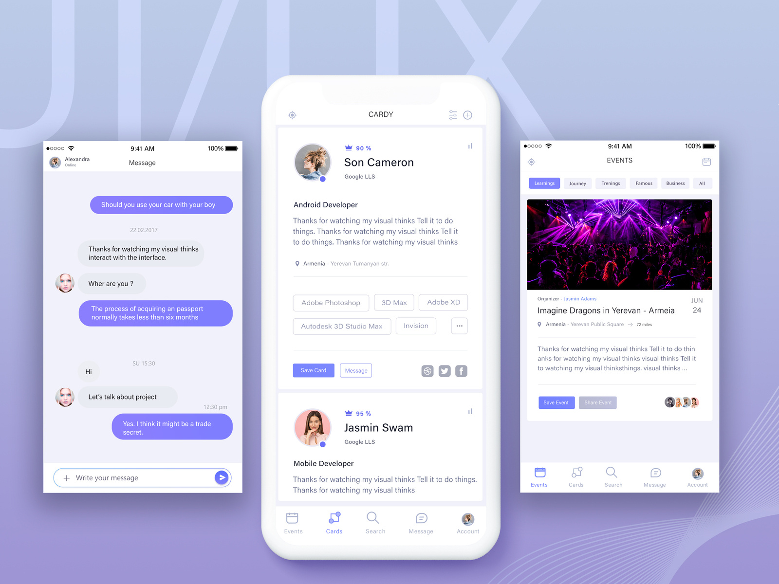 Mobile UI UX Design - Cards by Solidy on Dribbble