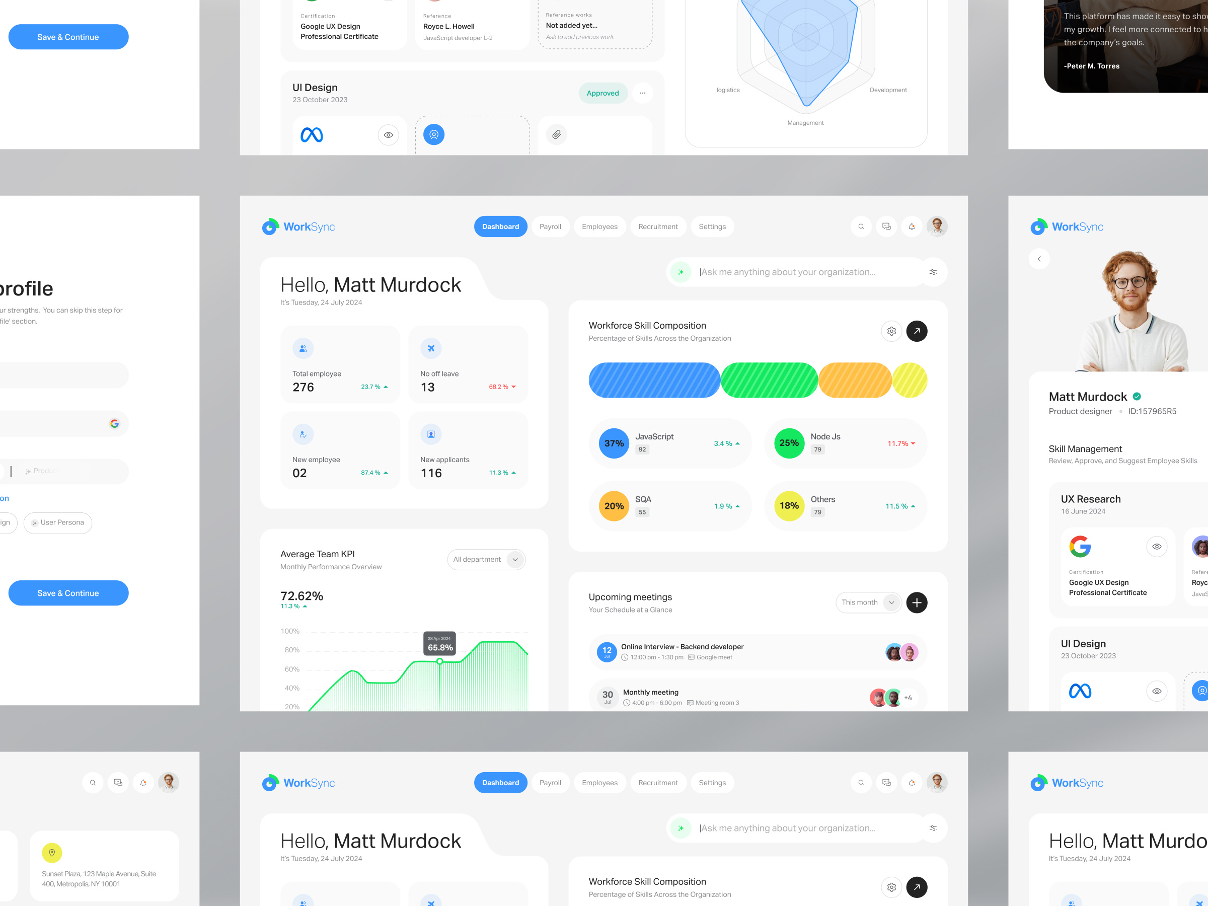 WorkSync – Skilled Driven HRM Dashboard by Vivasoft Design on Dribbble