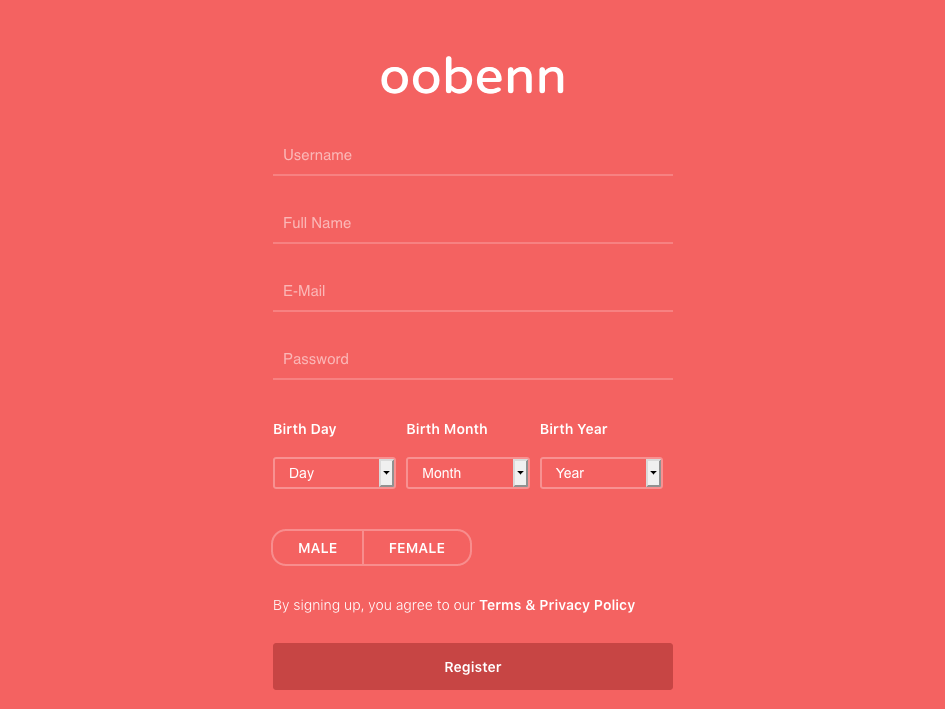 Register for oobenn Instagram Style Social Networking Platform by ...