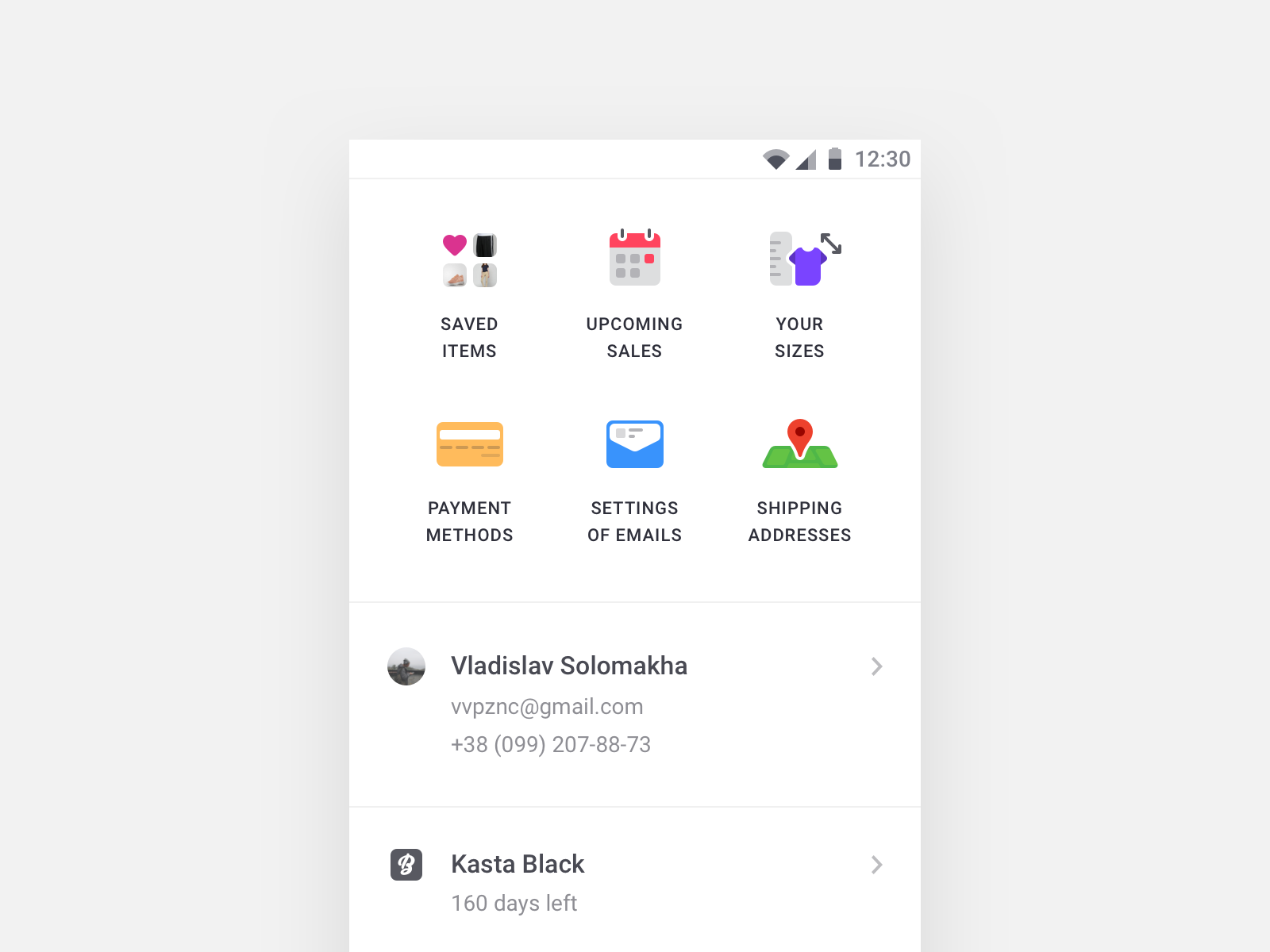Kasta Profile Tab by Vlad Solomakha on Dribbble