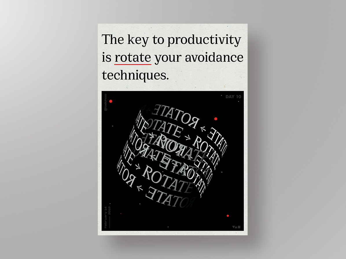 Daily poster 10 - Rotate by Tri Tai ♠ on Dribbble
