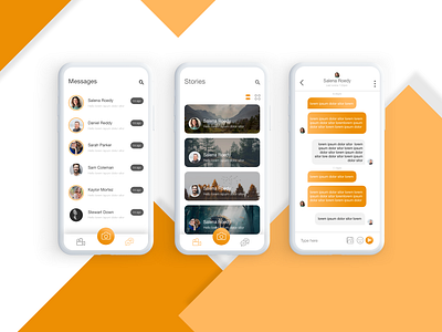 Messaging App UI by Aman Jakhar on Dribbble