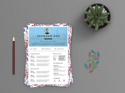 Free Flower Resume designs, themes, templates and downloadable graphic ...