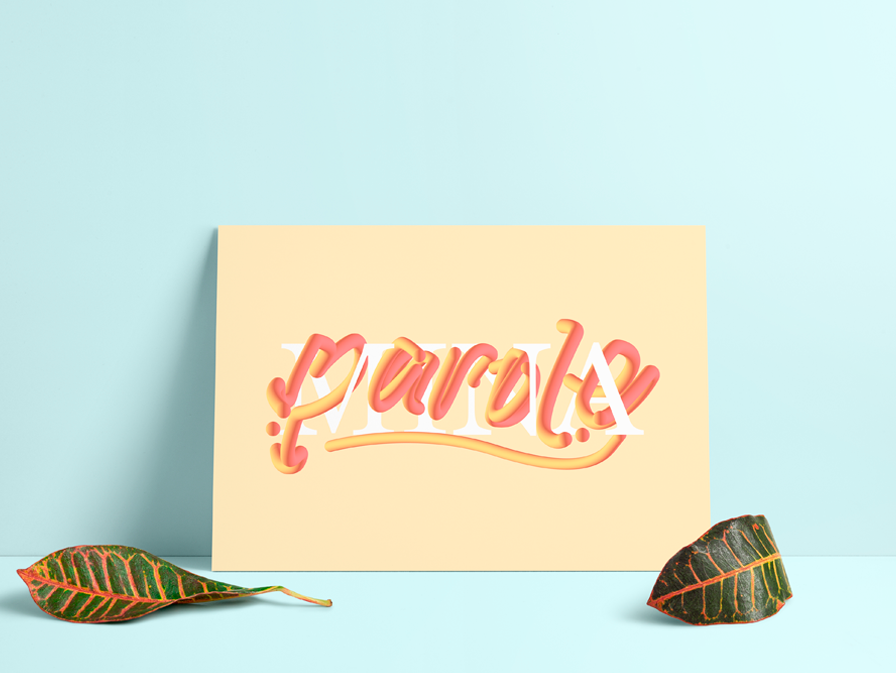 Parole Parole | Typographic poster by Raquel García Leyva on Dribbble