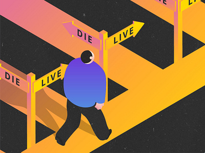 Vector flat illustration about life by Anastasia Melnikova on Dribbble