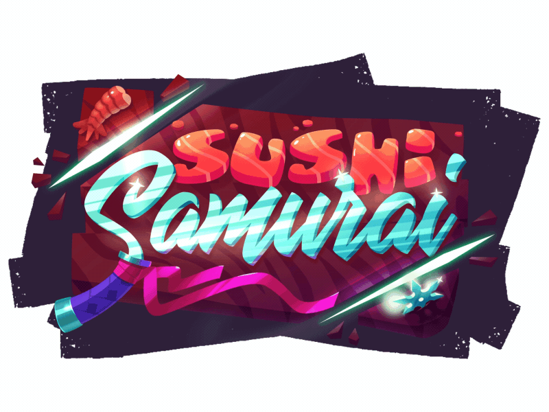 Sushi samurai game logo animation by Vanhazy on Dribbble