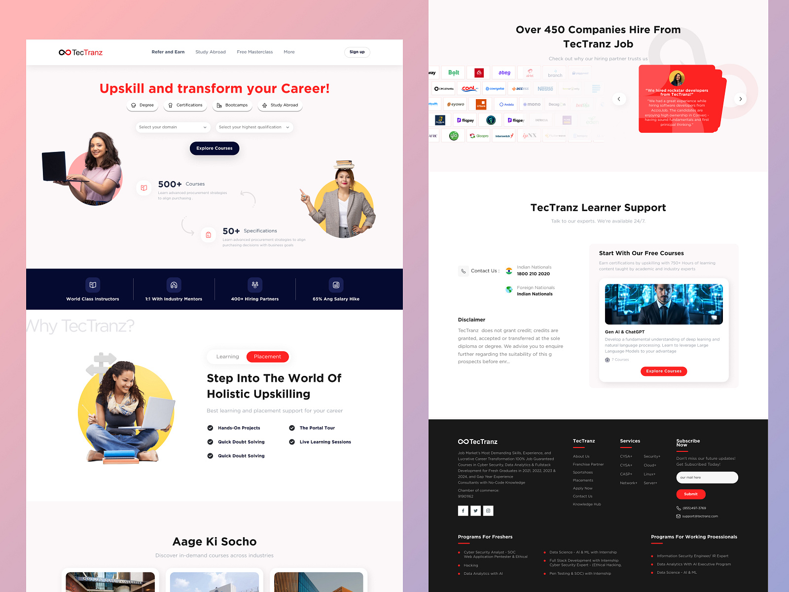 Career and Job Landing Page Design by Avruti Goti on Dribbble
