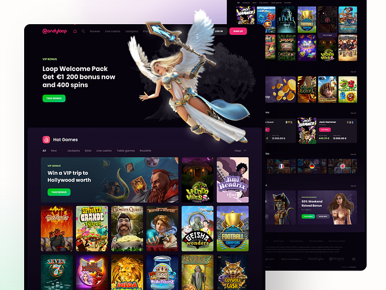 Candyloop: Main page by Flatstudio on Dribbble