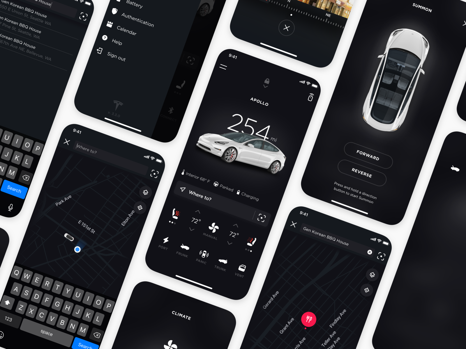 Tesla — Mobile App Redesign by Matt Farmer on Dribbble