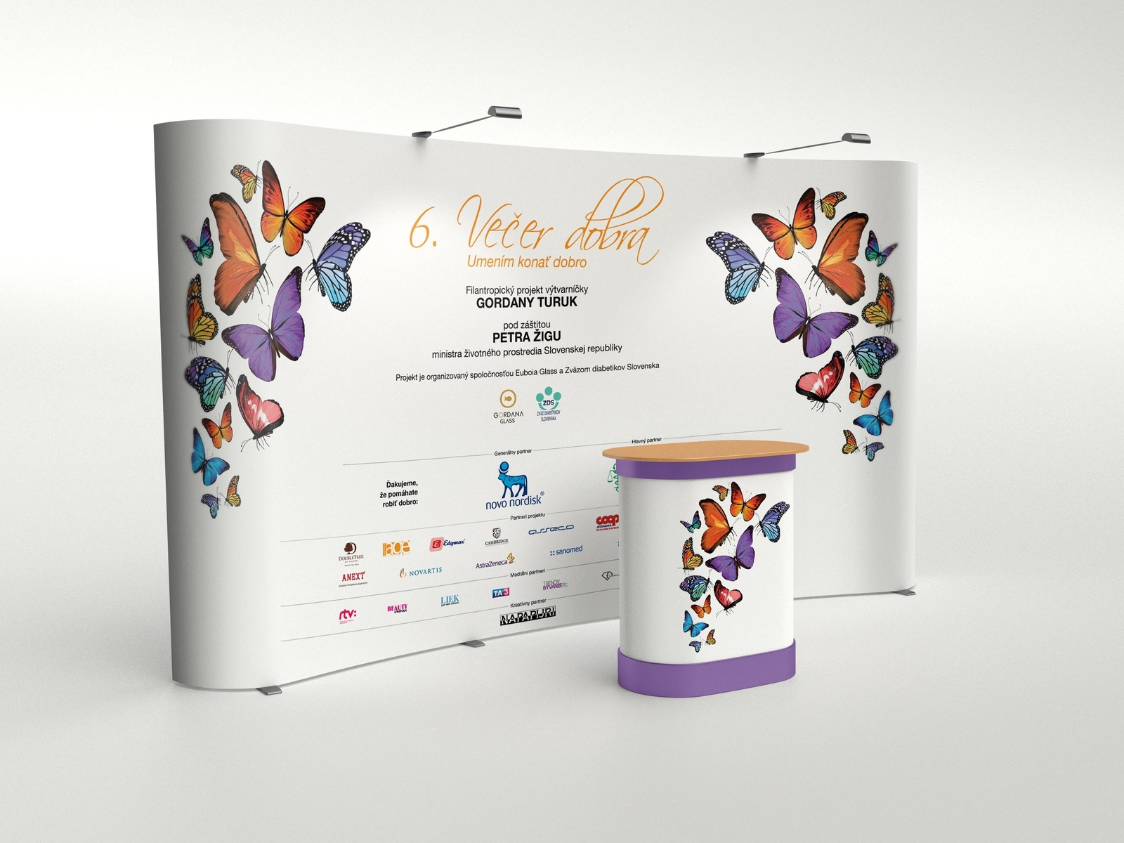 Promo table and wall. by Vladimír Minda on Dribbble