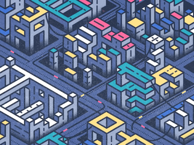 Animated Iso City by Maxwell Ingham on Dribbble