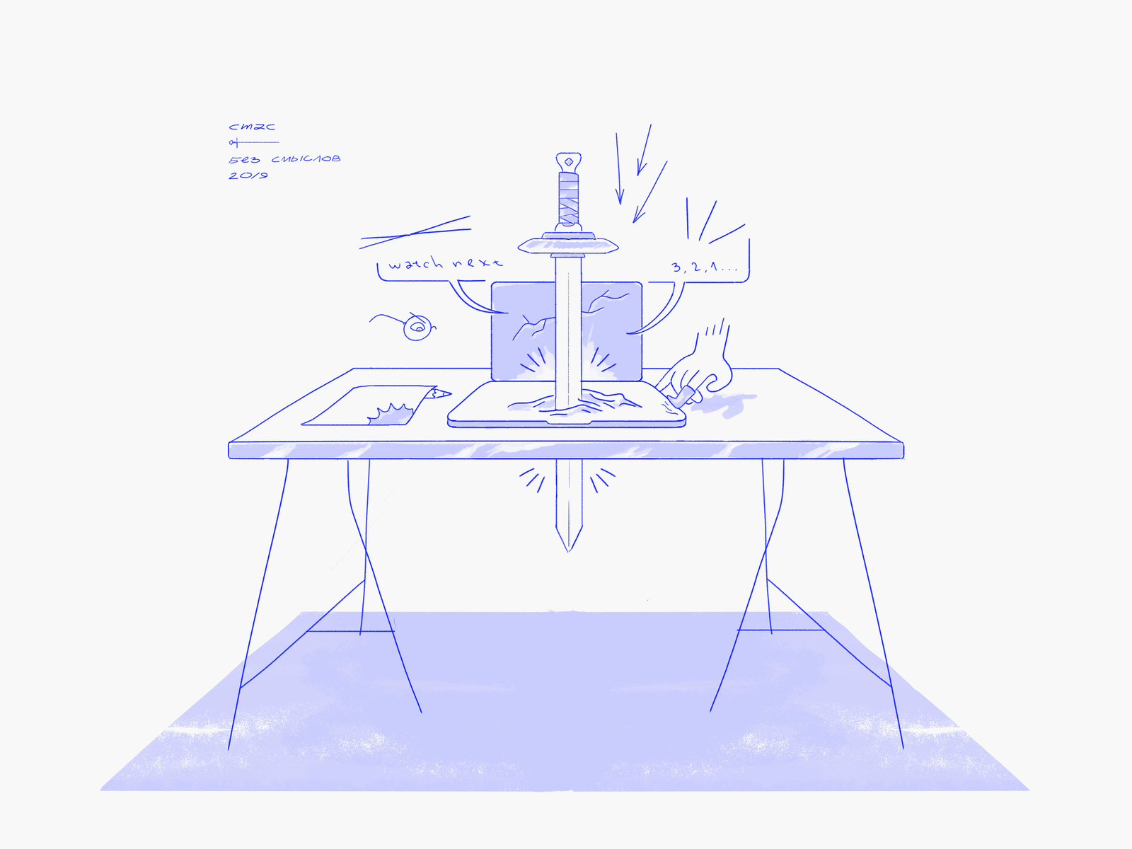 Table, laptop & sword by Stas Xiupikov on Dribbble