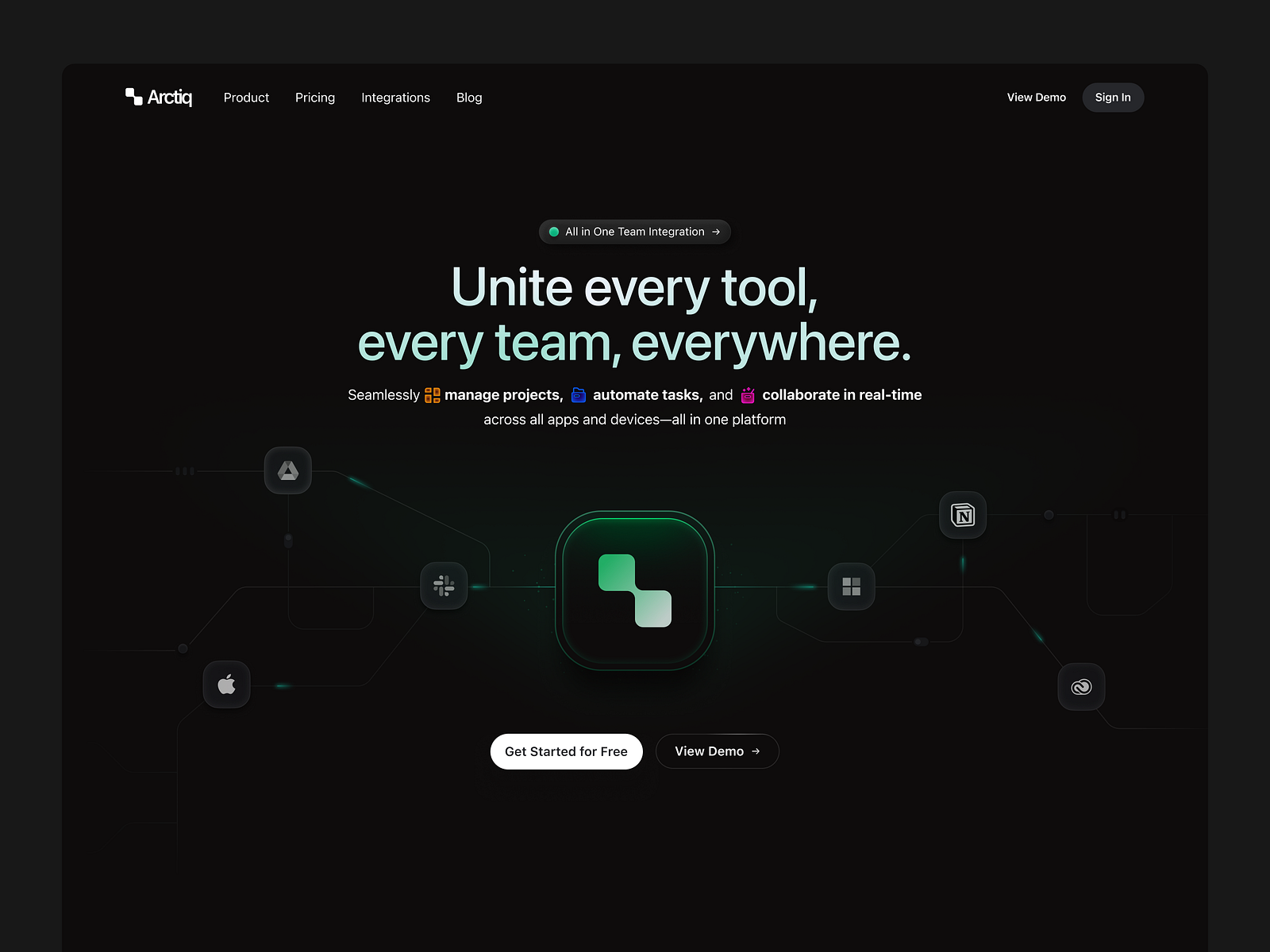 Arctiq - Hero Section by Morva Work for Morva Labs on Dribbble