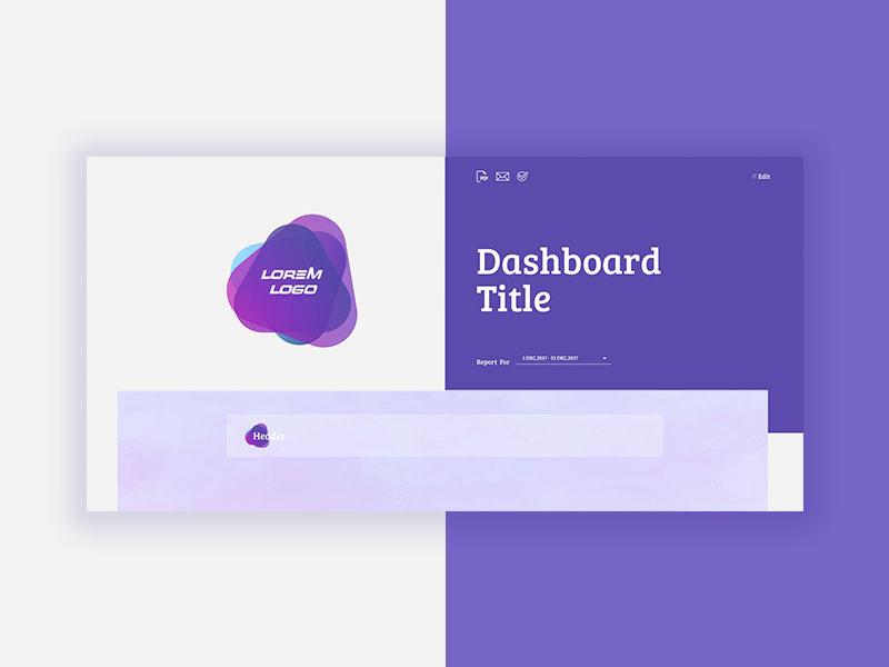 Dashboard header design by Sharifa Yeasmin on Dribbble