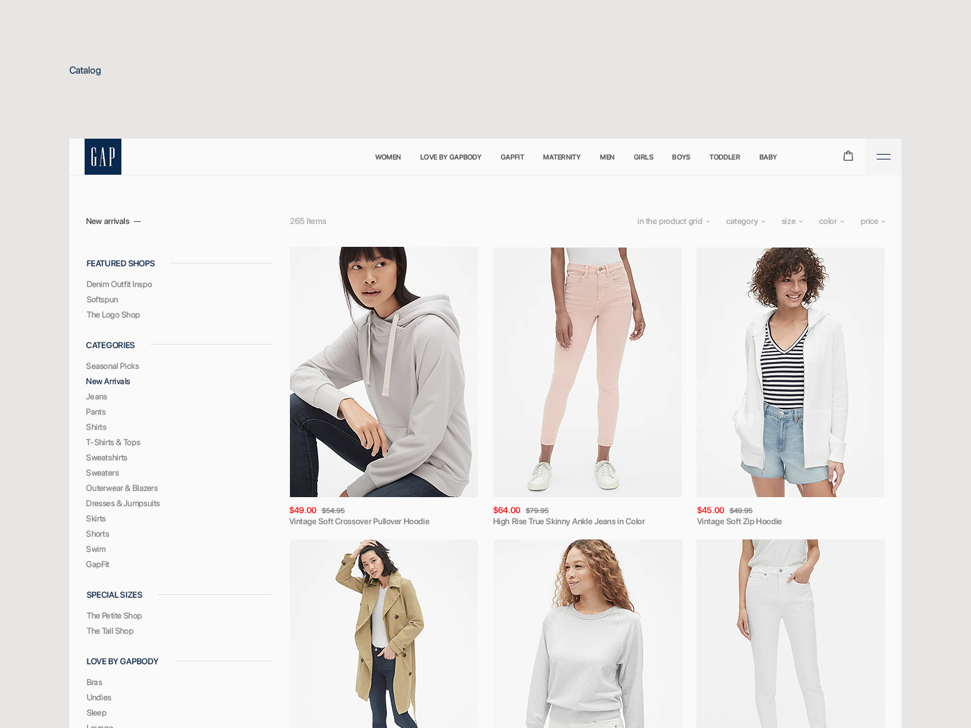 Gap catalog by Max Lepinskih on Dribbble