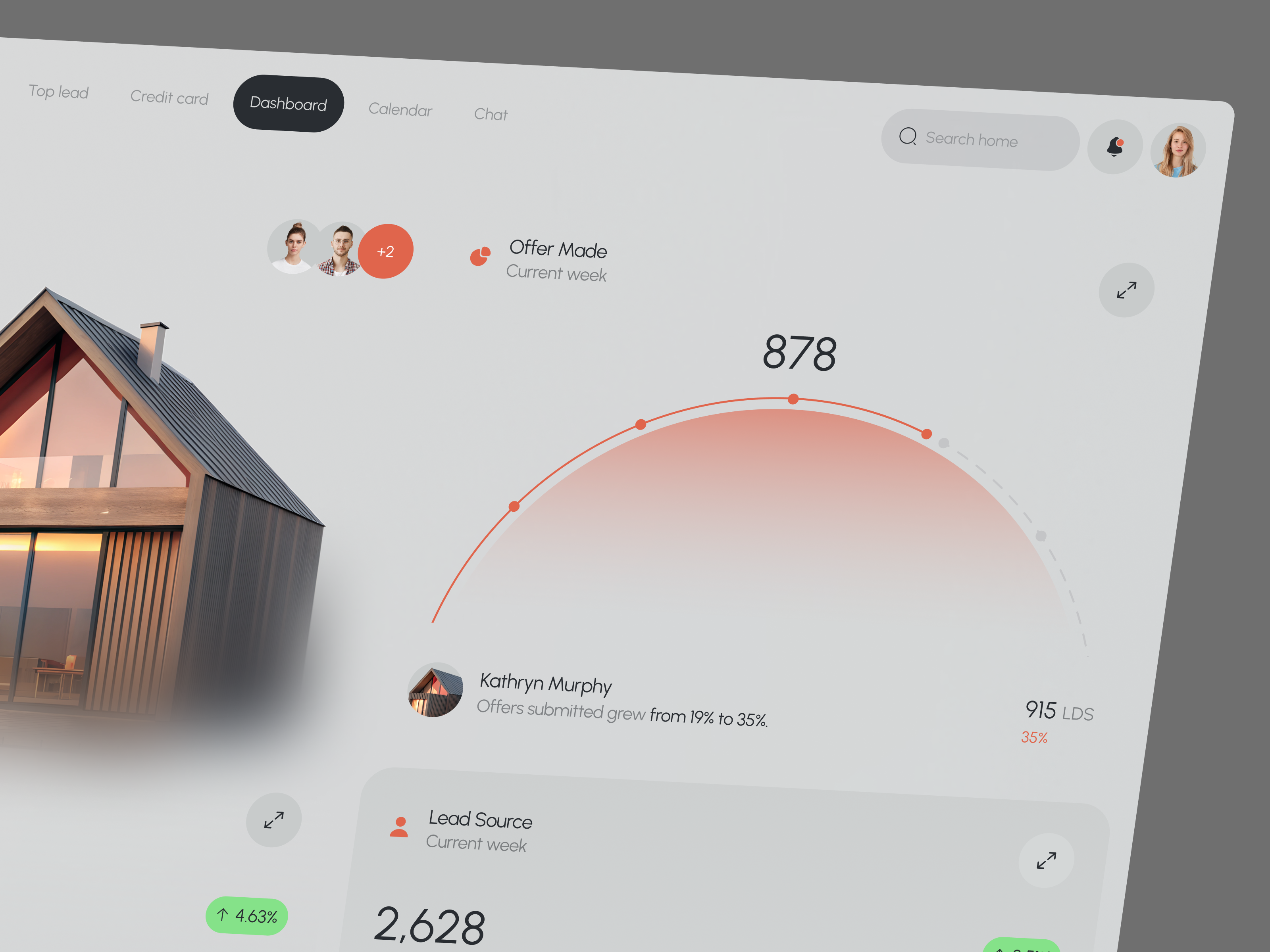 Homiva - Real Estate Dashboard by Jack L. for RonDesignLab ⭐️ on Dribbble
