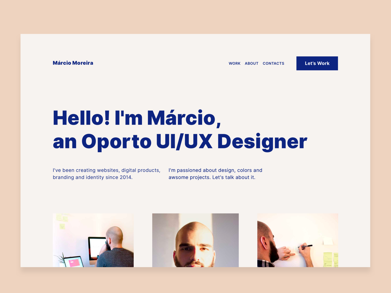 Personal Site Redesign by Márcio Moreira on Dribbble