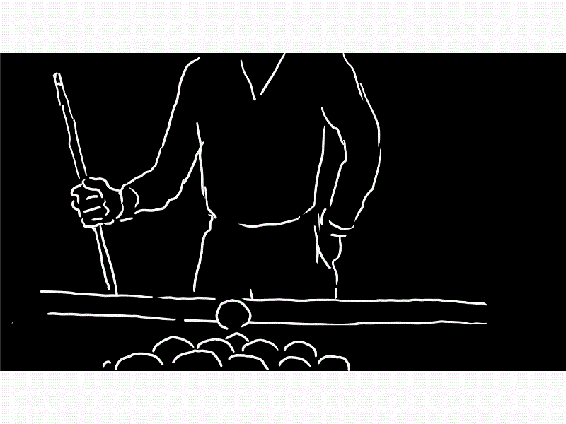 Billiards Pool Player Shooting Drawing 2D Animation by Redwater Vectors ...