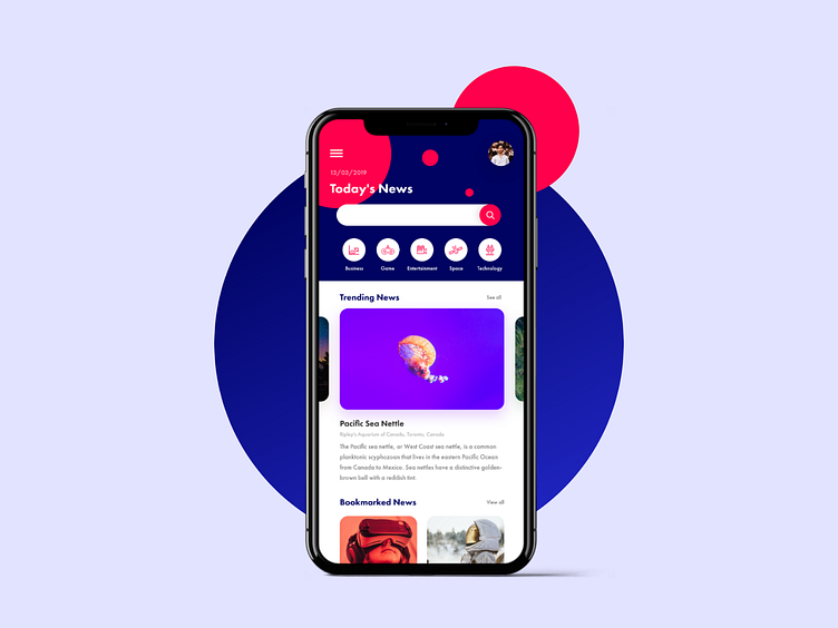 News App UI by Sumit Chandorkar on Dribbble
