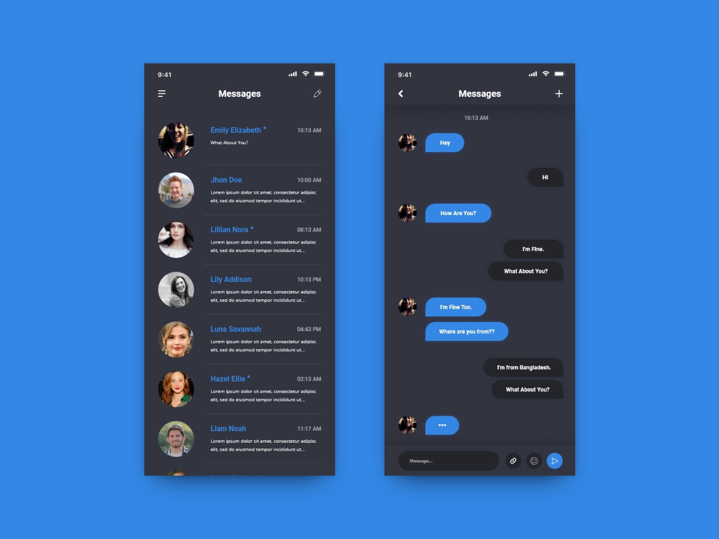 DailyUI #013: Messaging app by Samsad Rashid on Dribbble DailyUI #013: Messaging app by Samsad Rashid on Dribbble