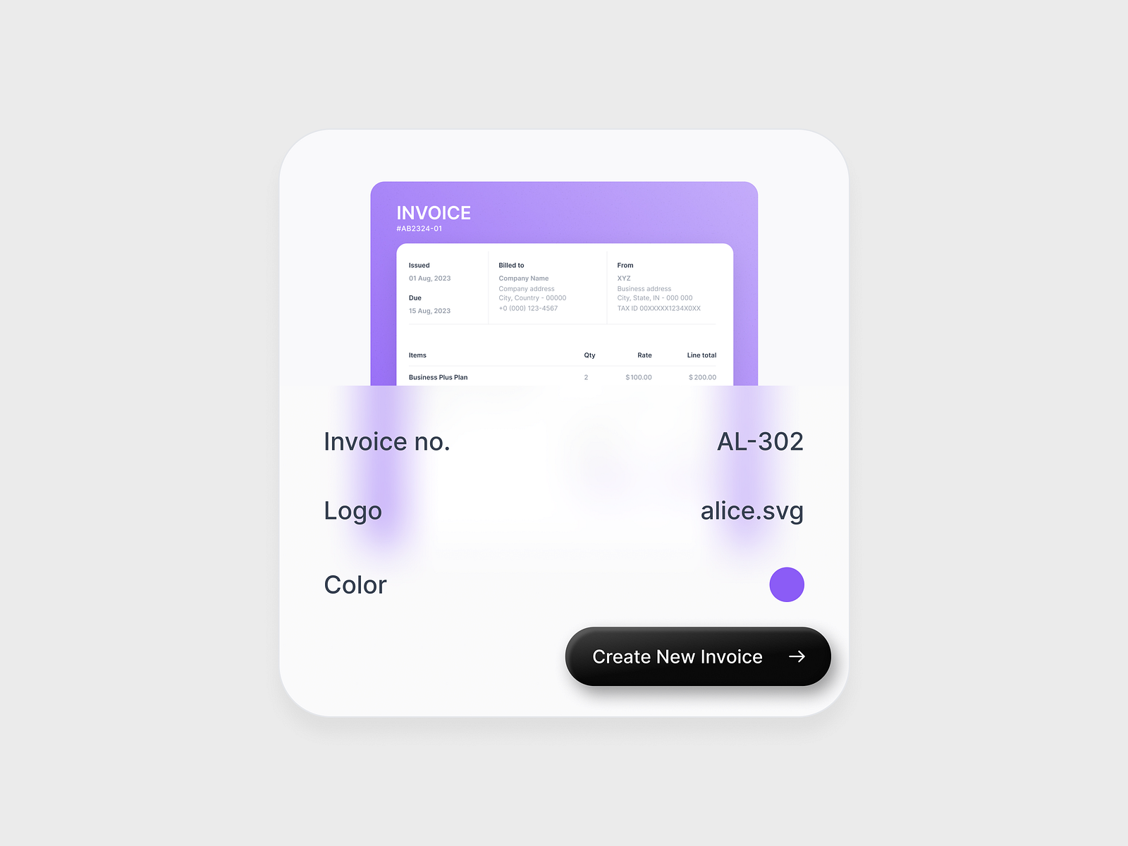 Invoice UI by DevDock on Dribbble