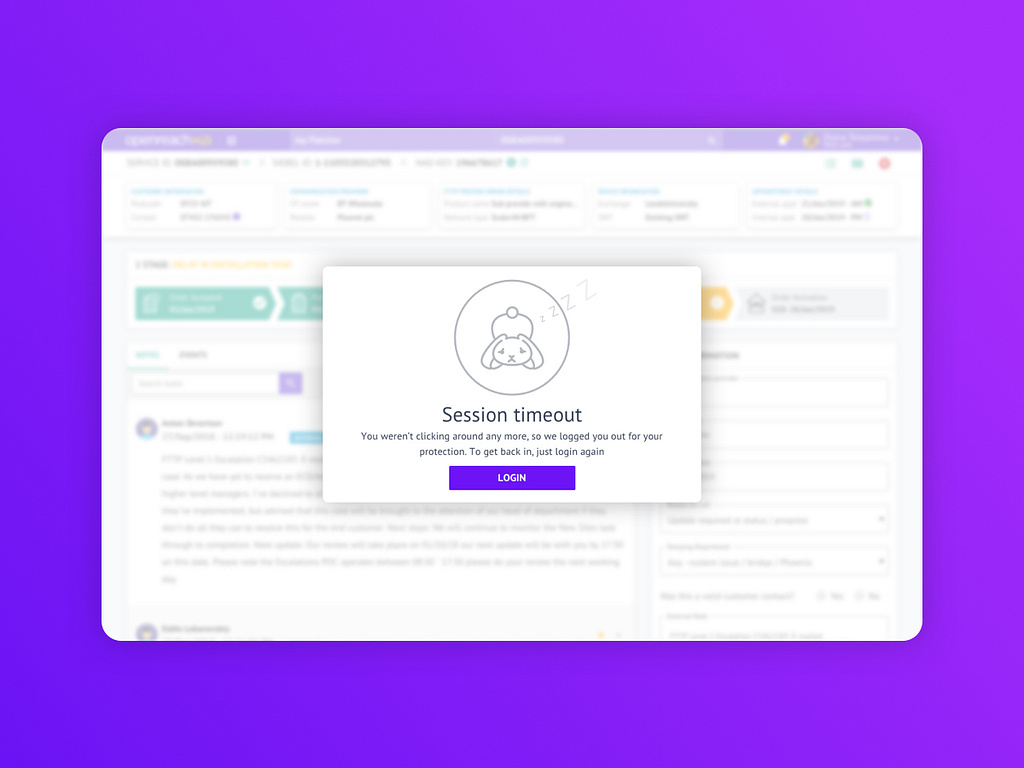 Session Timeout Screen by Prakasam Mathaiyan on Dribbble