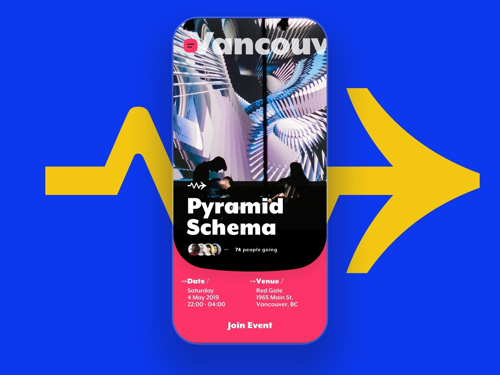 Music event app by Stefano Tirloni on Dribbble