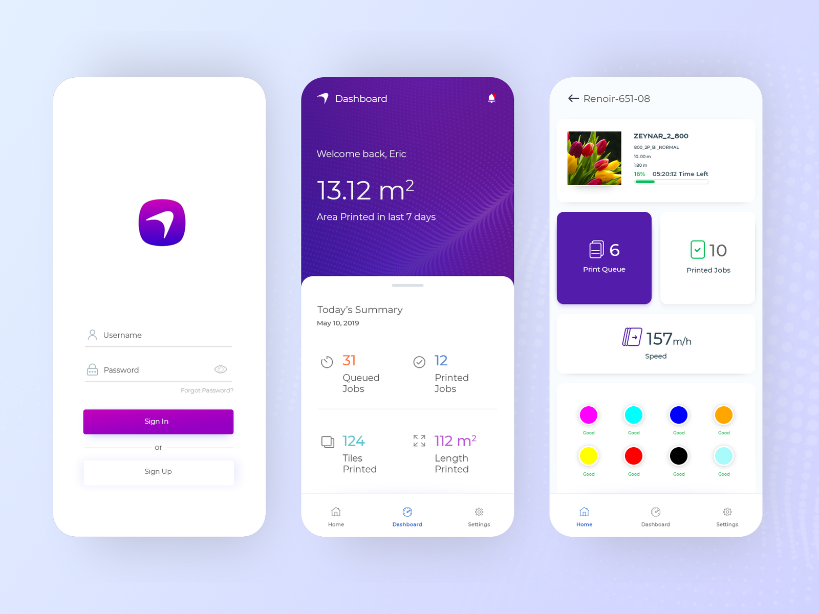 Inkjet Dashboard App Redesign by Sohan Surag on Dribbble