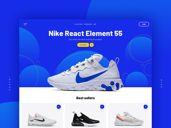 Sneaker UI concept by Matteo Gastaldo on Dribbble