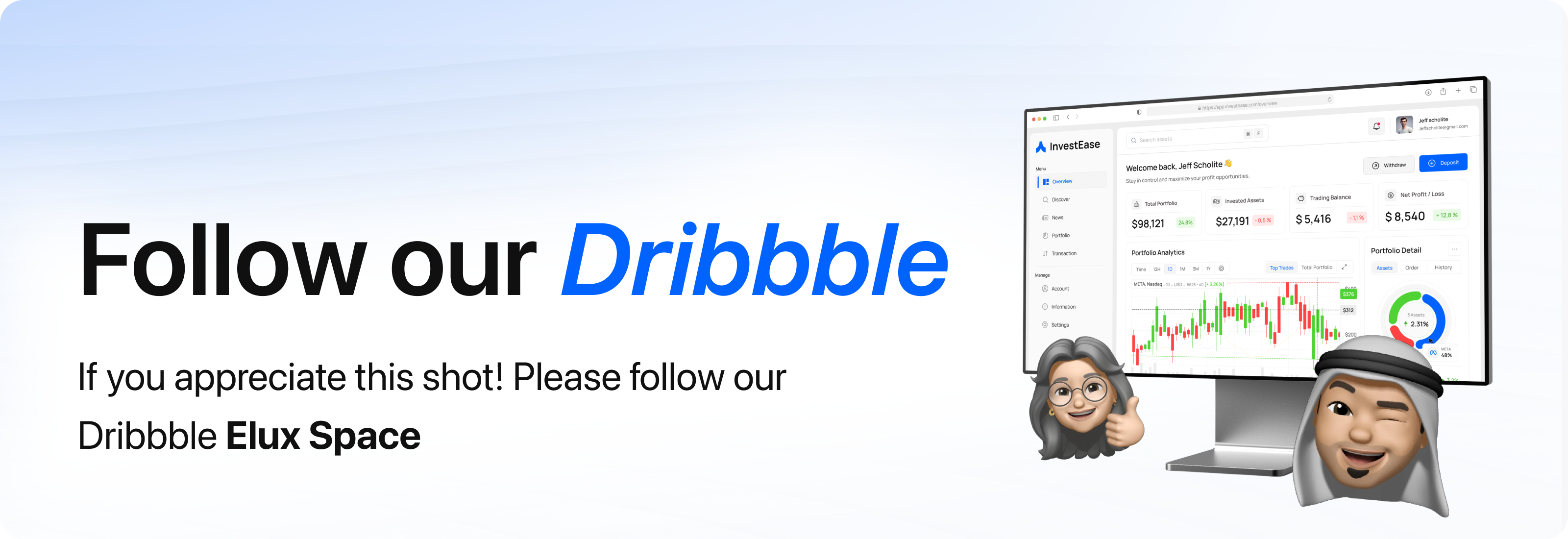 Investease - Stock Investment Dashboard by Elux UI/UX for Elux Space on Dribbble