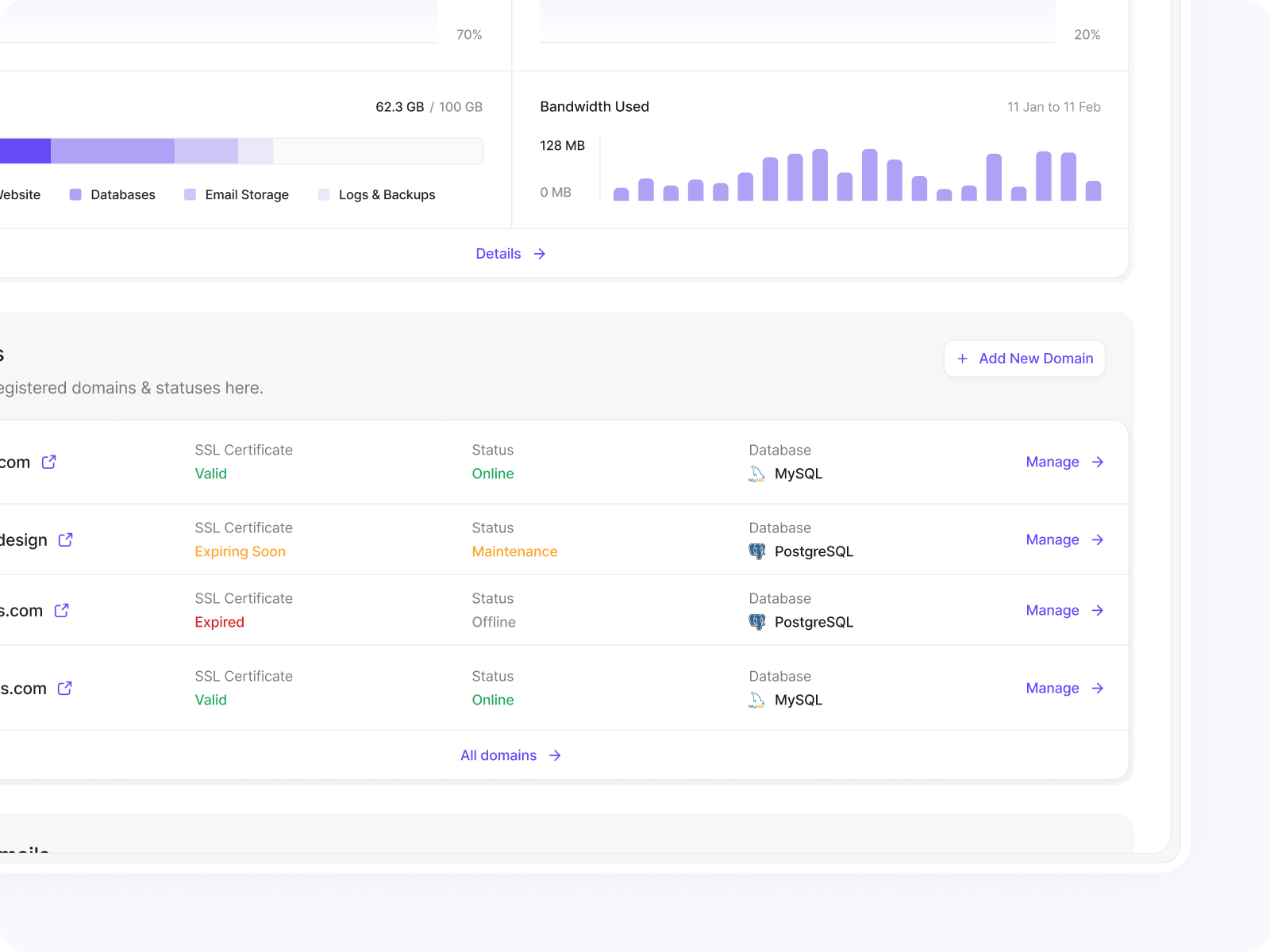 Hostino - Hosting Dashboard by Arfi Maulana on Dribbble