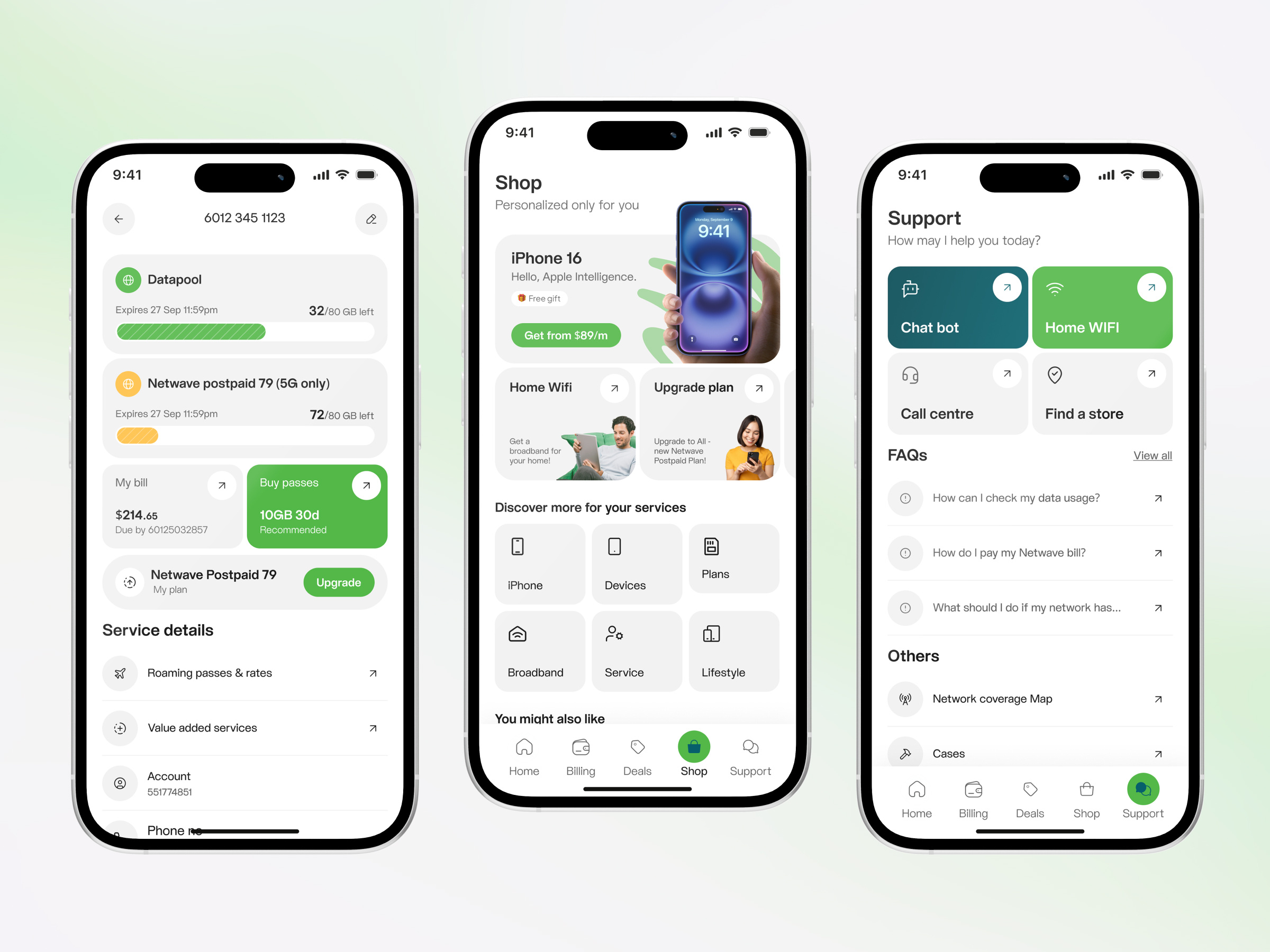 Netwave – Telco App by Vivasoft Design on Dribbble