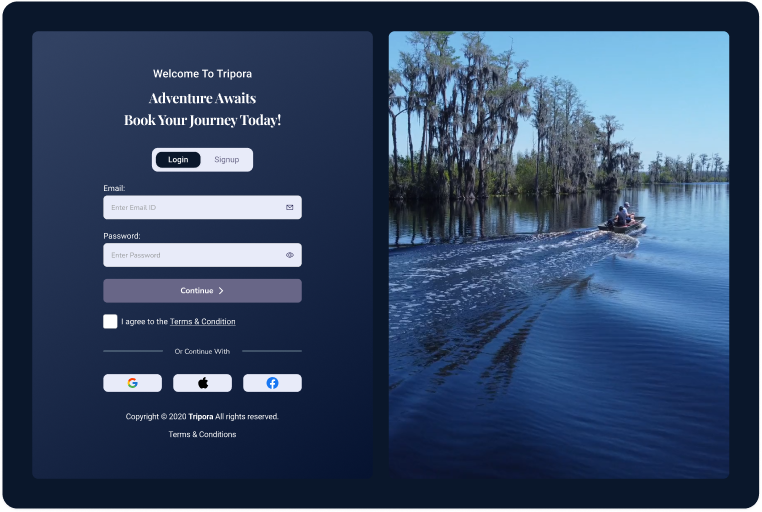 Modern Holiday Booking Login Page – Clean UI with Travel-Themed by ...