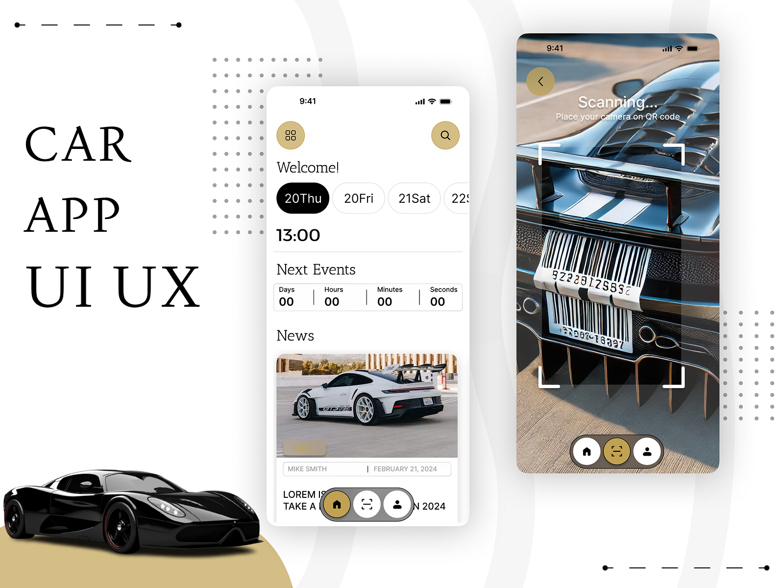 🚗 Race Car Barcode Tracker – Minimal UI/UX Design 🎯 by EmaanKahn on ...
