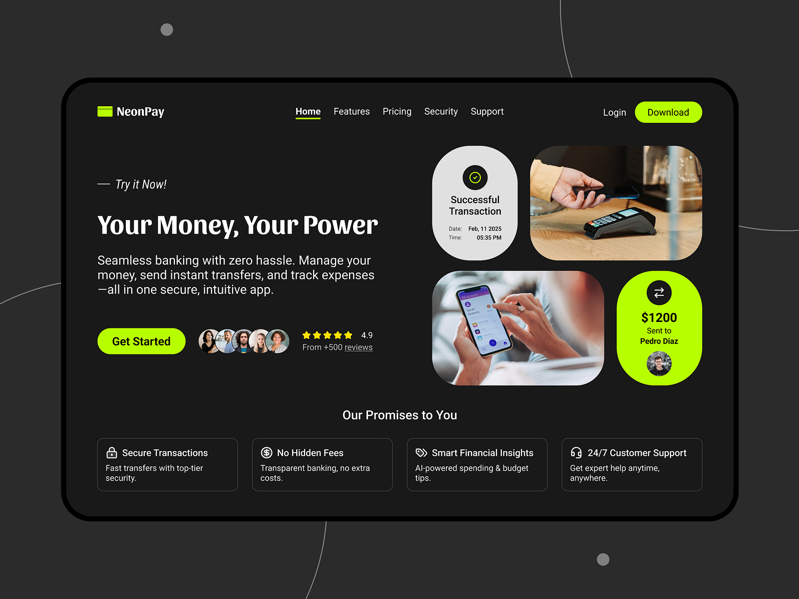 Banking and payment Web UI design by Bardia Adibi on Dribbble