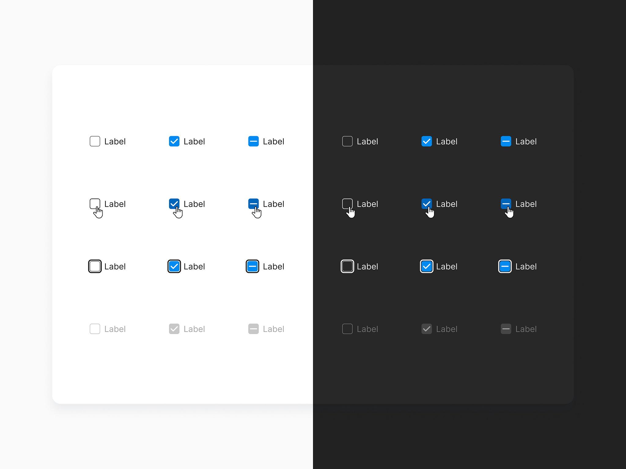 Checkbox UI Kit – light & dark mode by Masha Esaulenko on Dribbble