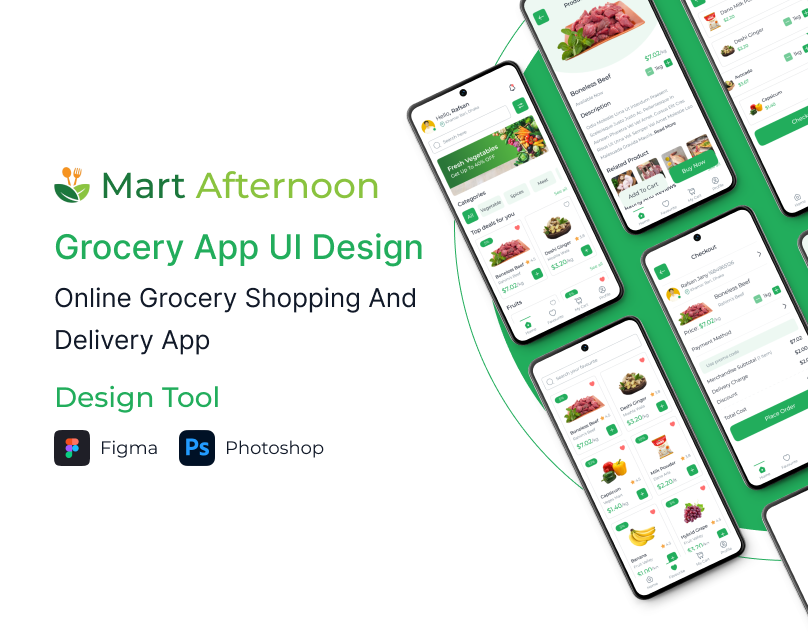 Grocery Mobile App UI Design by MD. RAFSAN JANY on Dribbble