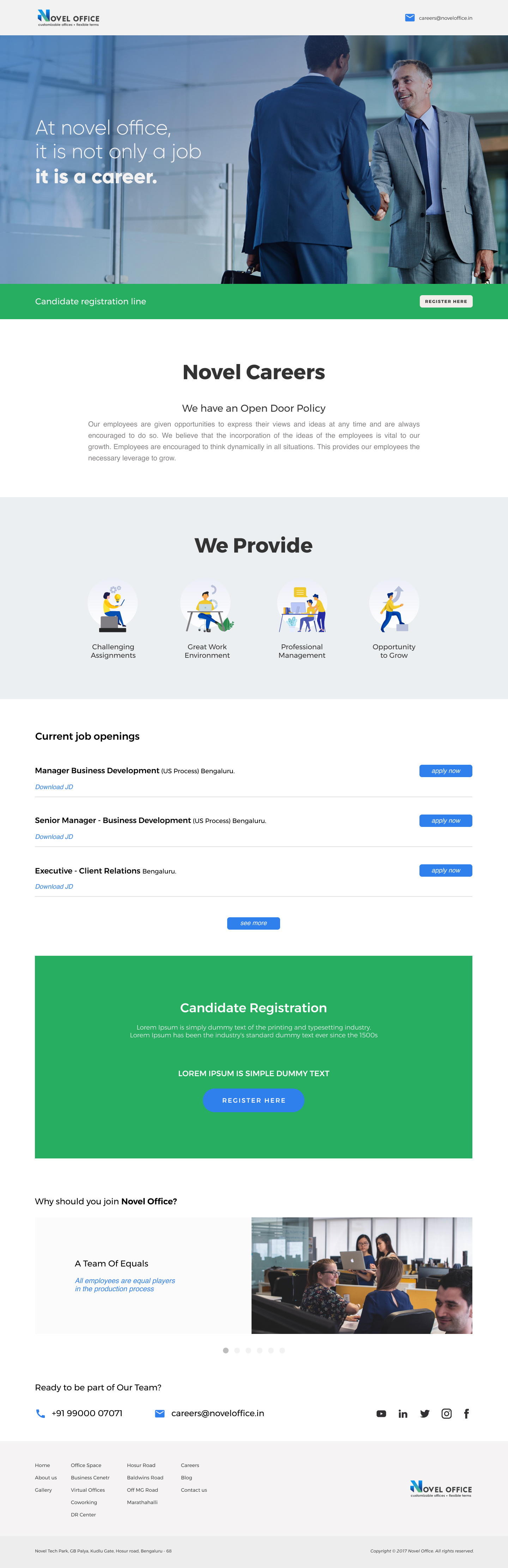 Career Page design by Deepak Deepu on Dribbble