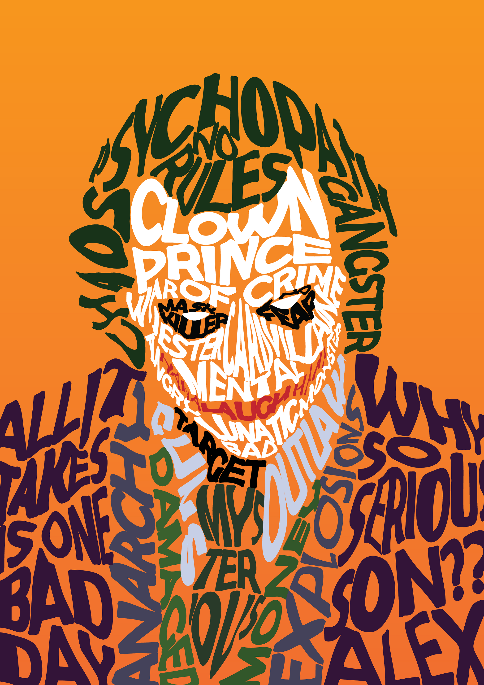 The Joker - Typography Illustration by Aleksandar Popovski on Dribbble
