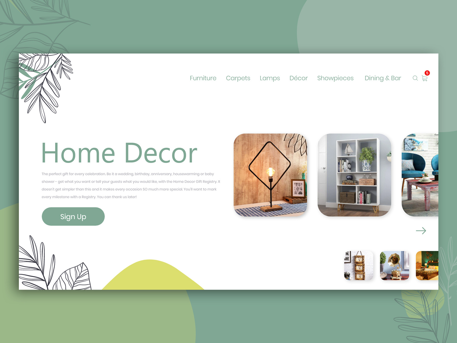 Home Decor Banner by Neeraj Salwan on Dribbble